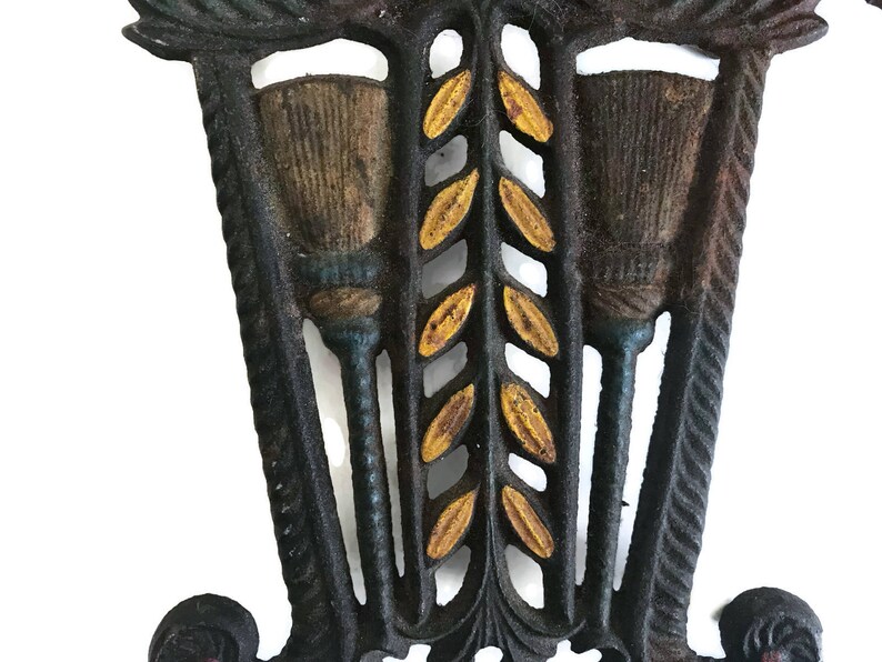 Vintage Cast Iron Trivet: Rustic Farmhouse Wall Decor, 1951 Folk Art - Etsy