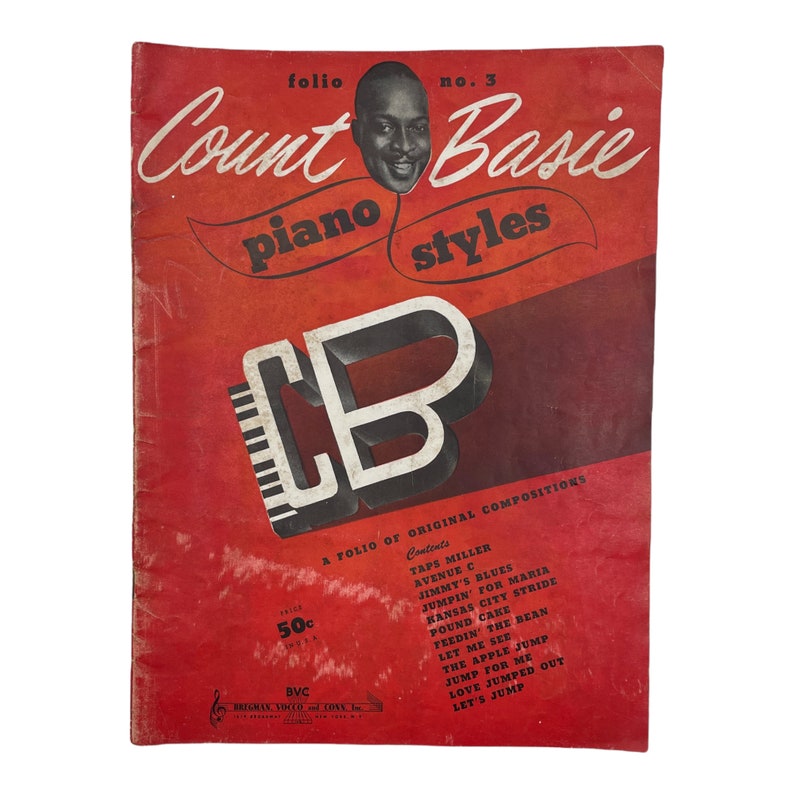 Vintage 1940s Piano Sheet Music Count Basie Piano Styles | Etsy