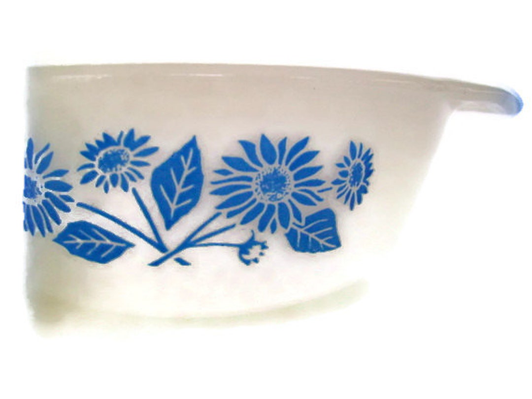 Vintage Fire King Casserole Blue Cornflower Pattern 60's - Etsy