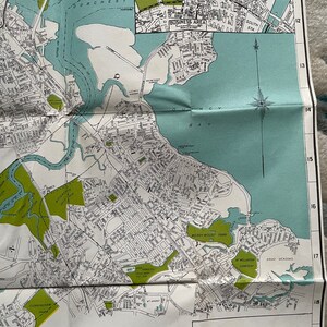 Antique 1950s Map Handy Map of Boston Geographica Map Co. - Etsy