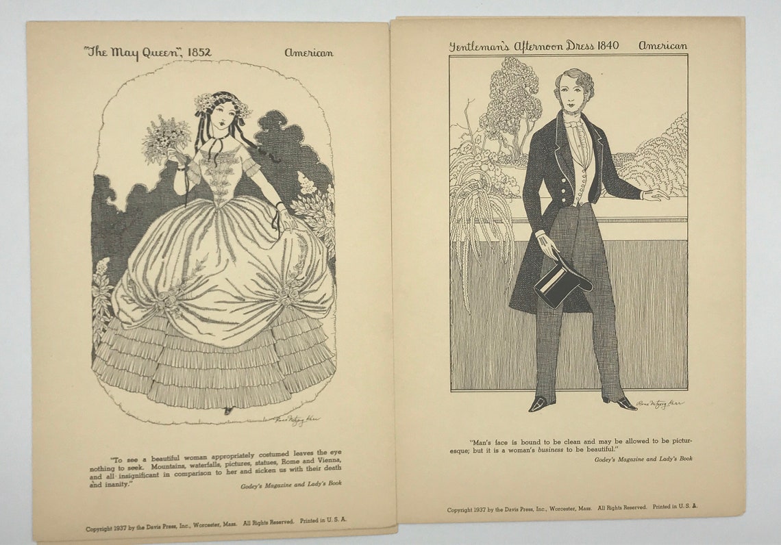 Vintage 1930s Folio Interpretive Costume Design 1937 - Etsy