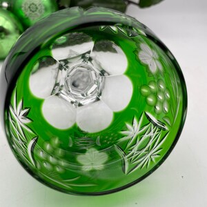 Vintage Bohemian Green Cut to Clear Crystal Bell Decorative - Etsy