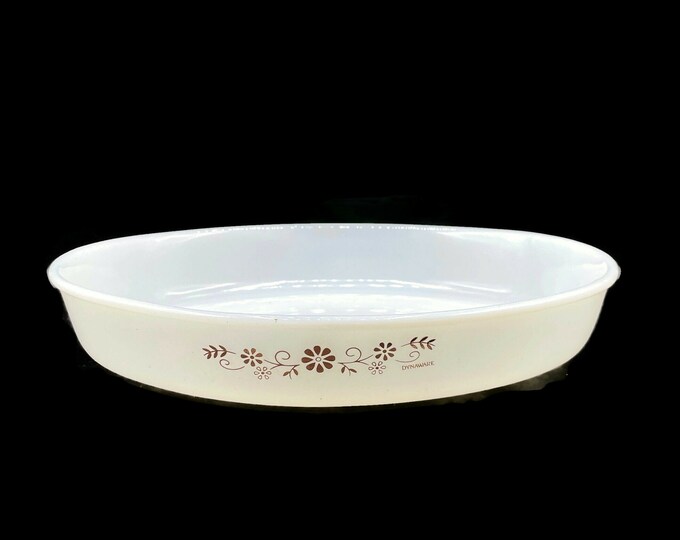 Vintage 1960s Dynaware Termocrisa Oval Casserole, White Milk Glass ...