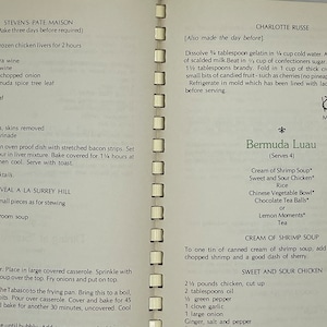 Vintage 1970s Community Cookbook, Bermudian Cooking, Junior League ...