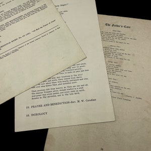 Vintage 1920s Church Pamphlets, Lutheran Church Services, 1928 1929 ...