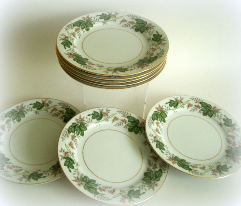 Discontinued 1970s Contemporary Fine China Noritake Misty 2883 6 38 ...