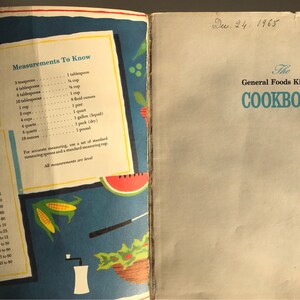 Vintage Cookbook General Foods Kitchens Cookbook, 1959 Second Printing ...