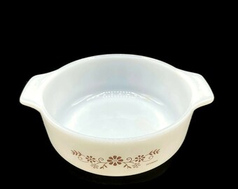 Vintage 1960s Dynaware Termocrisa Oval Casserole, White Milk Glass ...