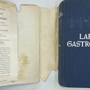 Vintage French Cookbook, Larousse Gastronomique, First English Edition ...
