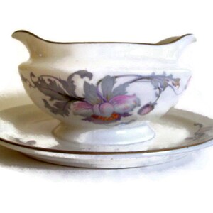 Vintage Gravy Boat Warwick China Silver Moon Pattern Retro - Etsy