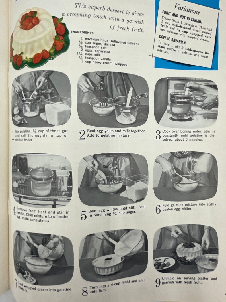 Vintage 1963 Knox Gelatin Cookbook: on Camera TV Recipes - Etsy
