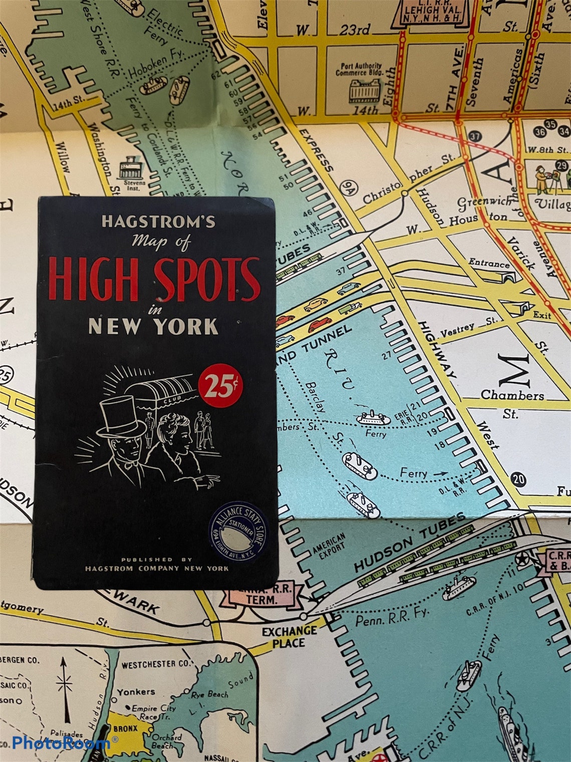 Vintage 1940s New York City Map Hagstrom's Map of High - Etsy