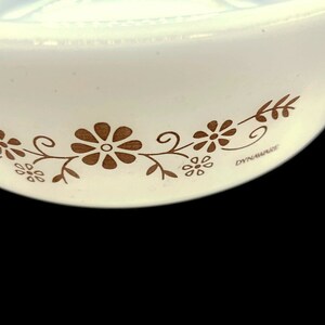 Vintage 1960s Dynaware Termocrisa Casserole, White Milk Glass Brown ...