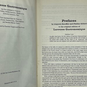 Vintage French Cookbook, Larousse Gastronomique, First English Edition ...