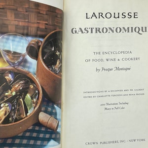 Vintage French Cookbook, Larousse Gastronomique, First English Edition ...
