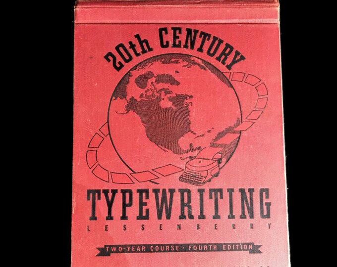 Vintage 1942 20th Century Typewriting Book Hardcover South Western ...