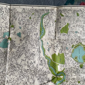 Antique 1950s Map Handy Map of Boston Geographica Map Co. - Etsy