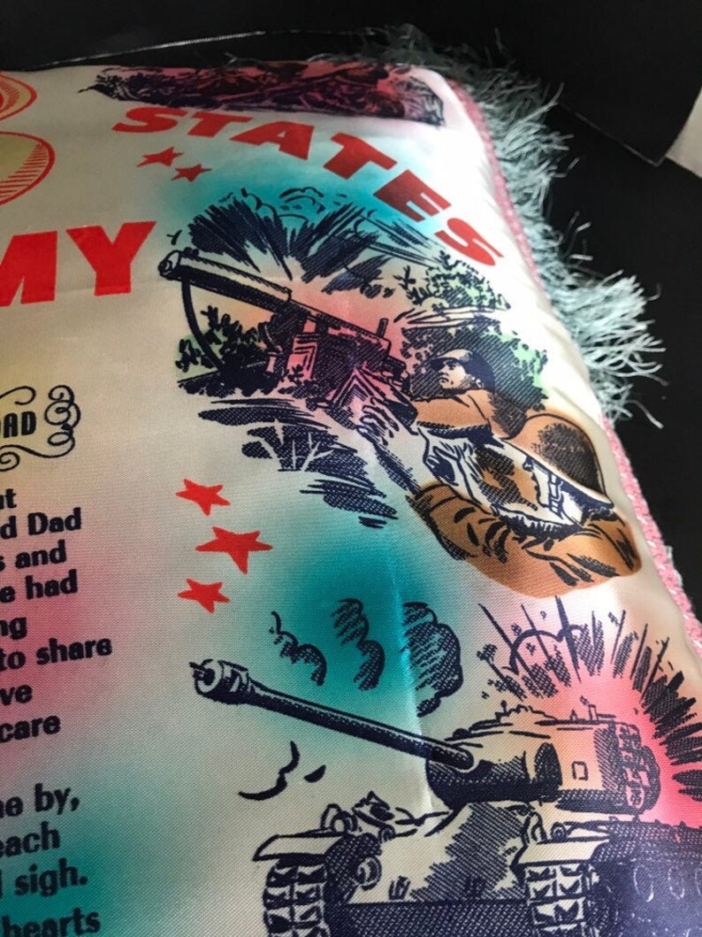 Vintage US Army Pillow Cover: Aberdeen Souvenir With Poem - Etsy