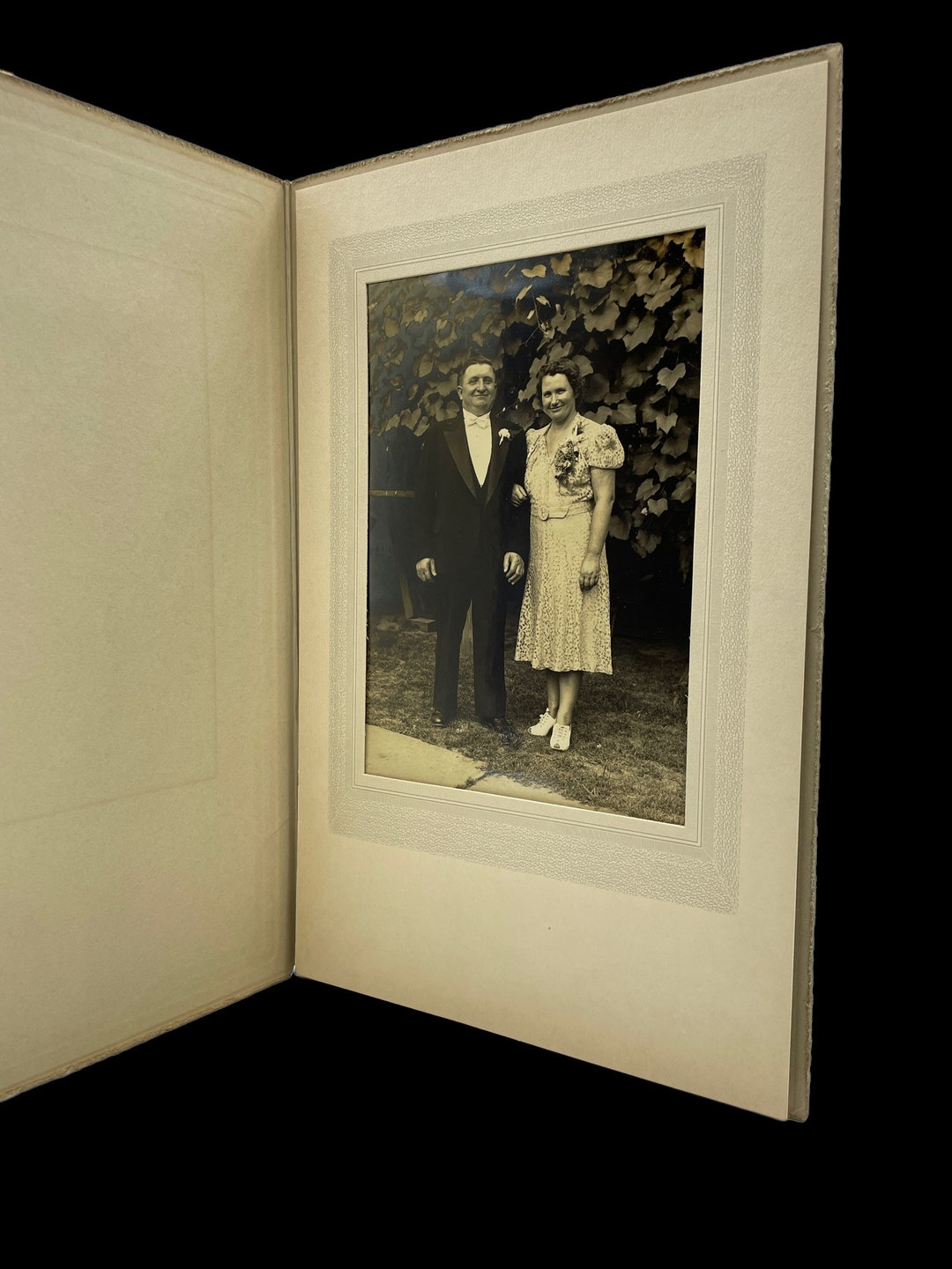 Vintage 1930s 1940s Studio Portrait of a Happy Couple, Black and White ...