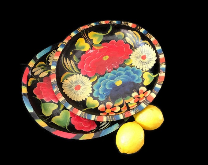 Vintage Wooden Bowls Mexican Batea Bowl Handpainted Handcarved - Etsy