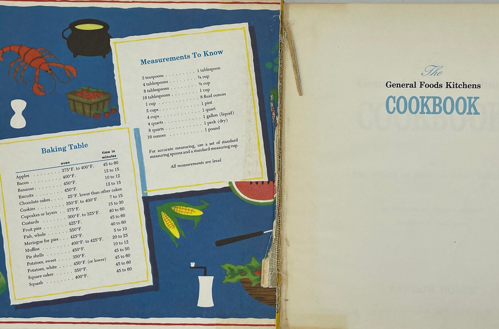 Vintage 1950s Cookbook the General Foods Kitchens Cookbook - Etsy