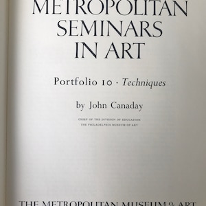 Vintage 1950s Art Book Metropolitan Seminars in Art, Portfolio 10 ...