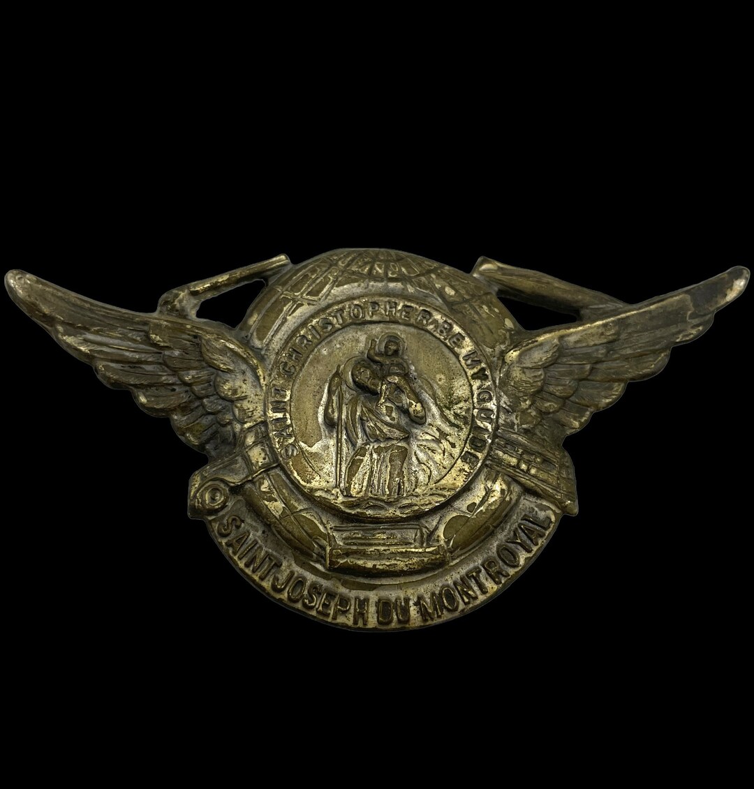 Vintage Religious Insignia Pin, Saint Joseph by Mont Royal, Winged ...