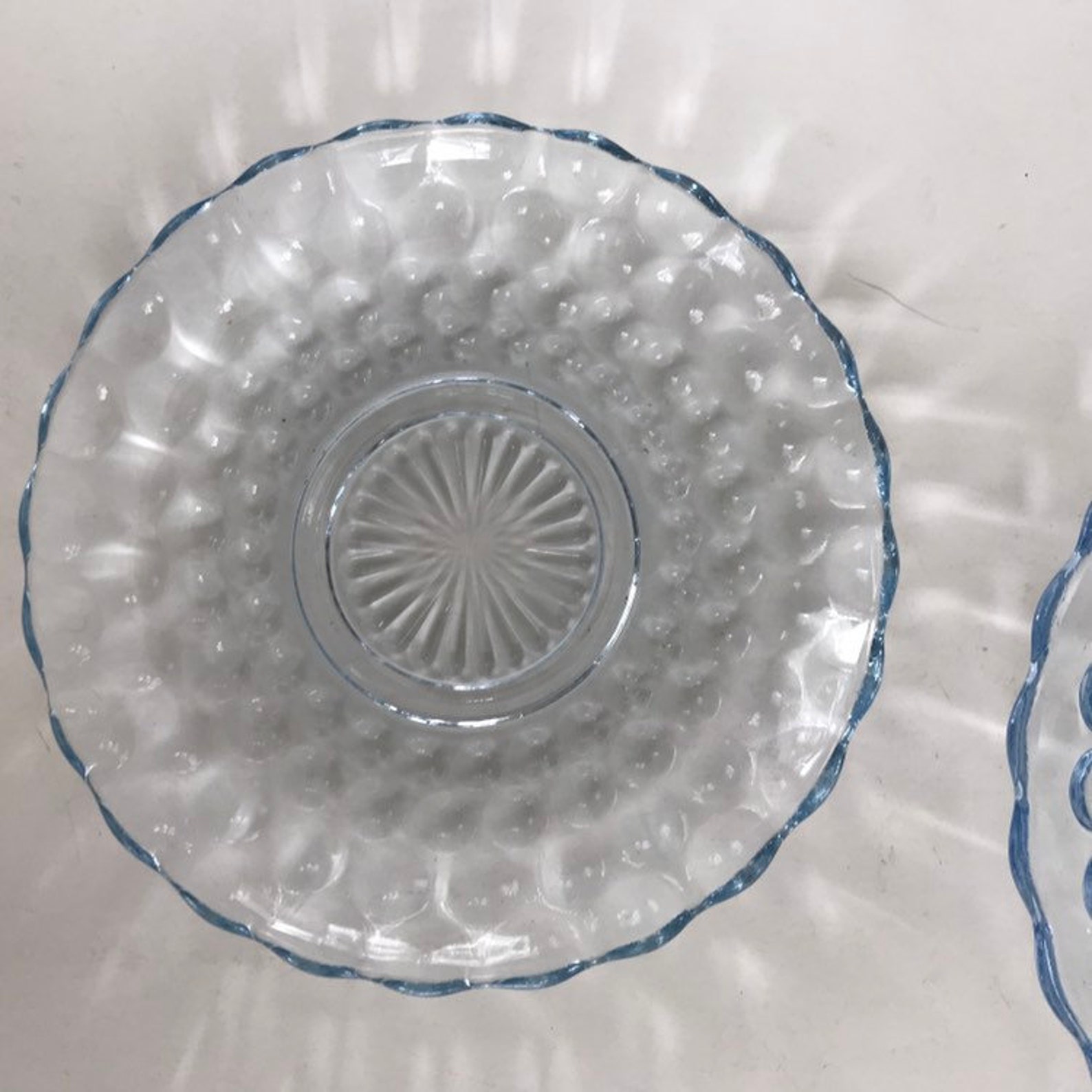 Vintage 1940s Pale Blue Glassware Set Anchor Hocking Bubble - Etsy