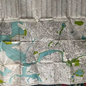 Antique 1950s Map Handy Map of Boston Geographica Map Co. - Etsy