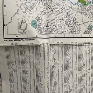 Antique 1950s Map Handy Map of Boston Geographica Map Co. - Etsy