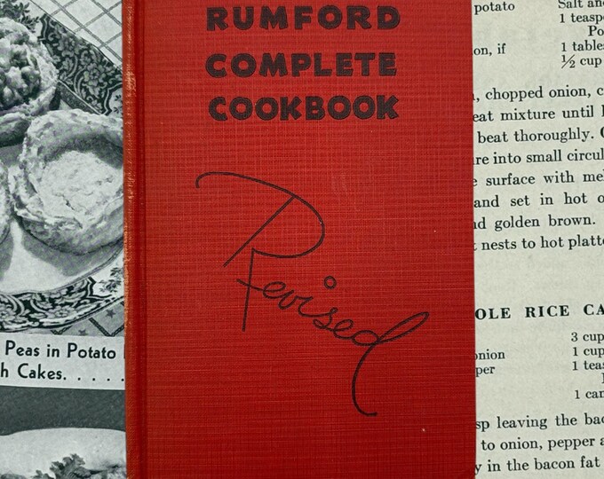 Vintage 1940s Cookbook, Rumford Complete Cookbook, Revised, Old Recipe ...