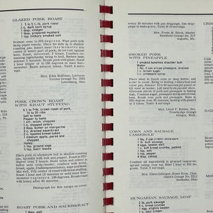Vintage 1960 Community Cookbook, the Grange Cookbook Meats, 1968 ...