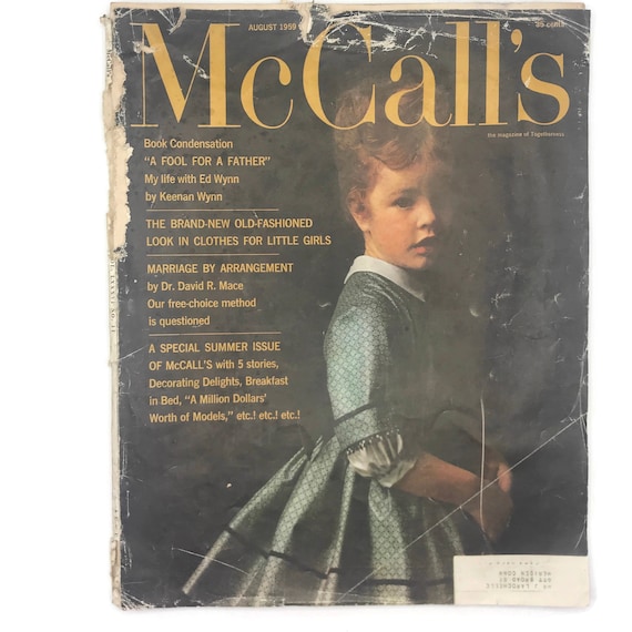 Vintage 1950s Mccall's Magazine August 1959 Vintage | Etsy