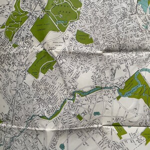 Antique 1950s Map Handy Map of Boston Geographica Map Co. - Etsy