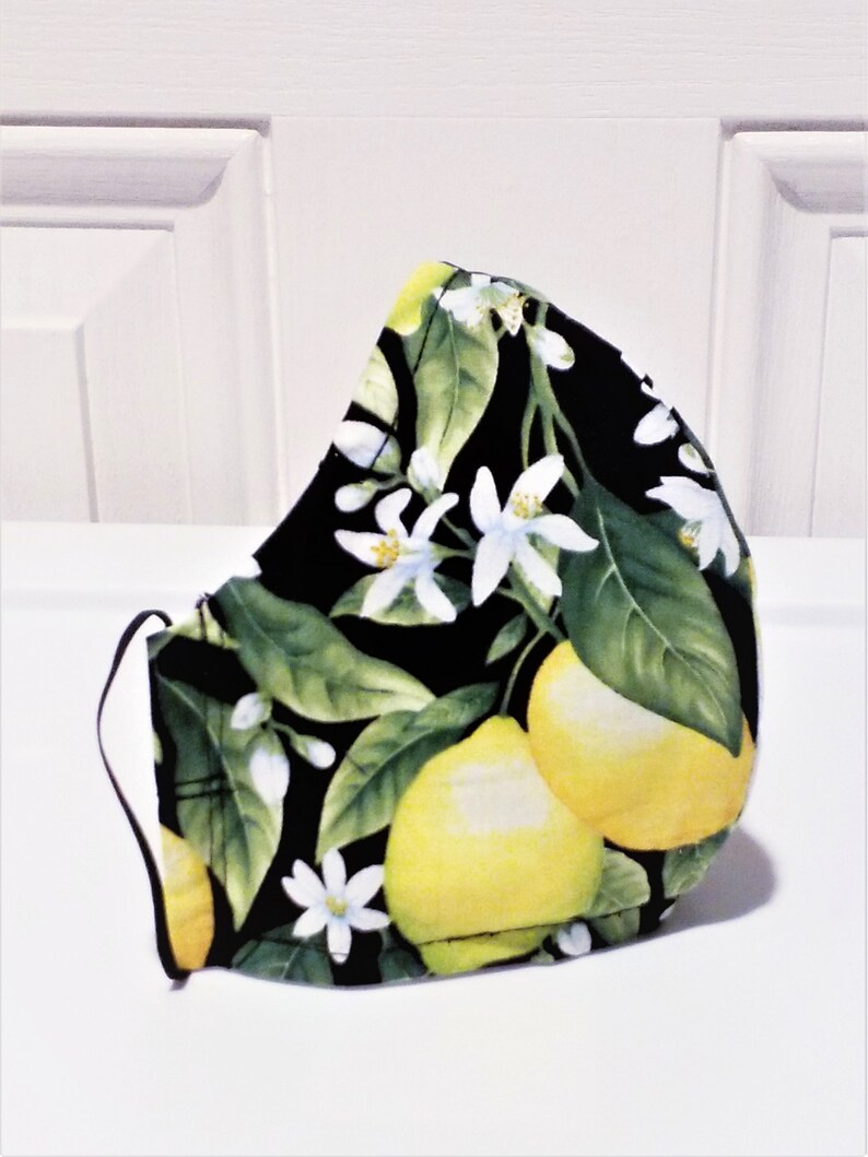 Face Mask Lemon Reusable Dust Mask Timeless Treasures - Etsy