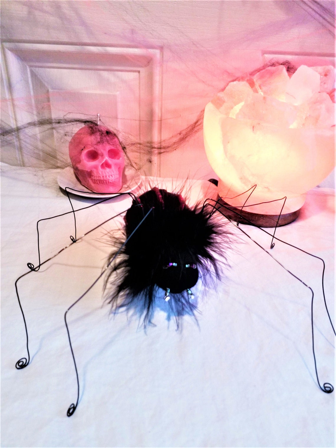 Handmade Wire Spider Decor Textile Spider Art Soft Sculpture - Etsy