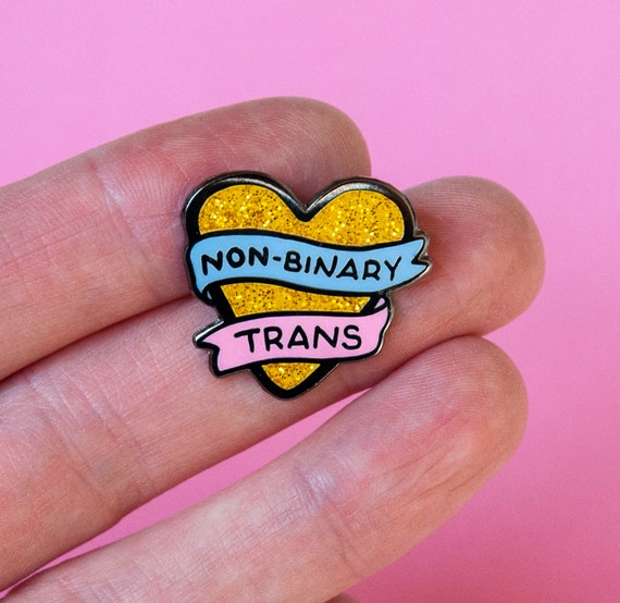 Non binary trans Gender identity pin You're Welcome | Etsy