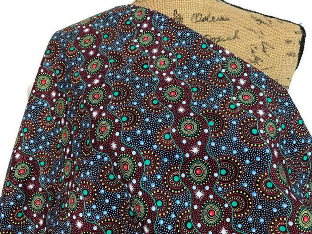 Australian Aboriginal Cotton Quilting Fabric by the YARD. M&S Textiles ...