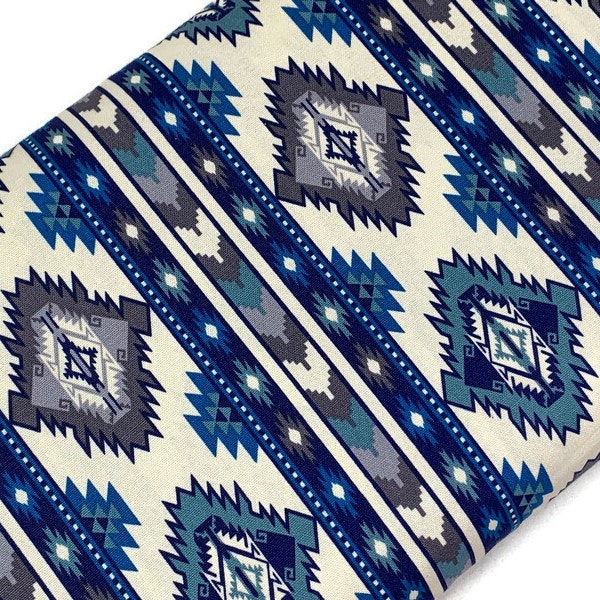Aztec Print Cotton Fabric - Etsy