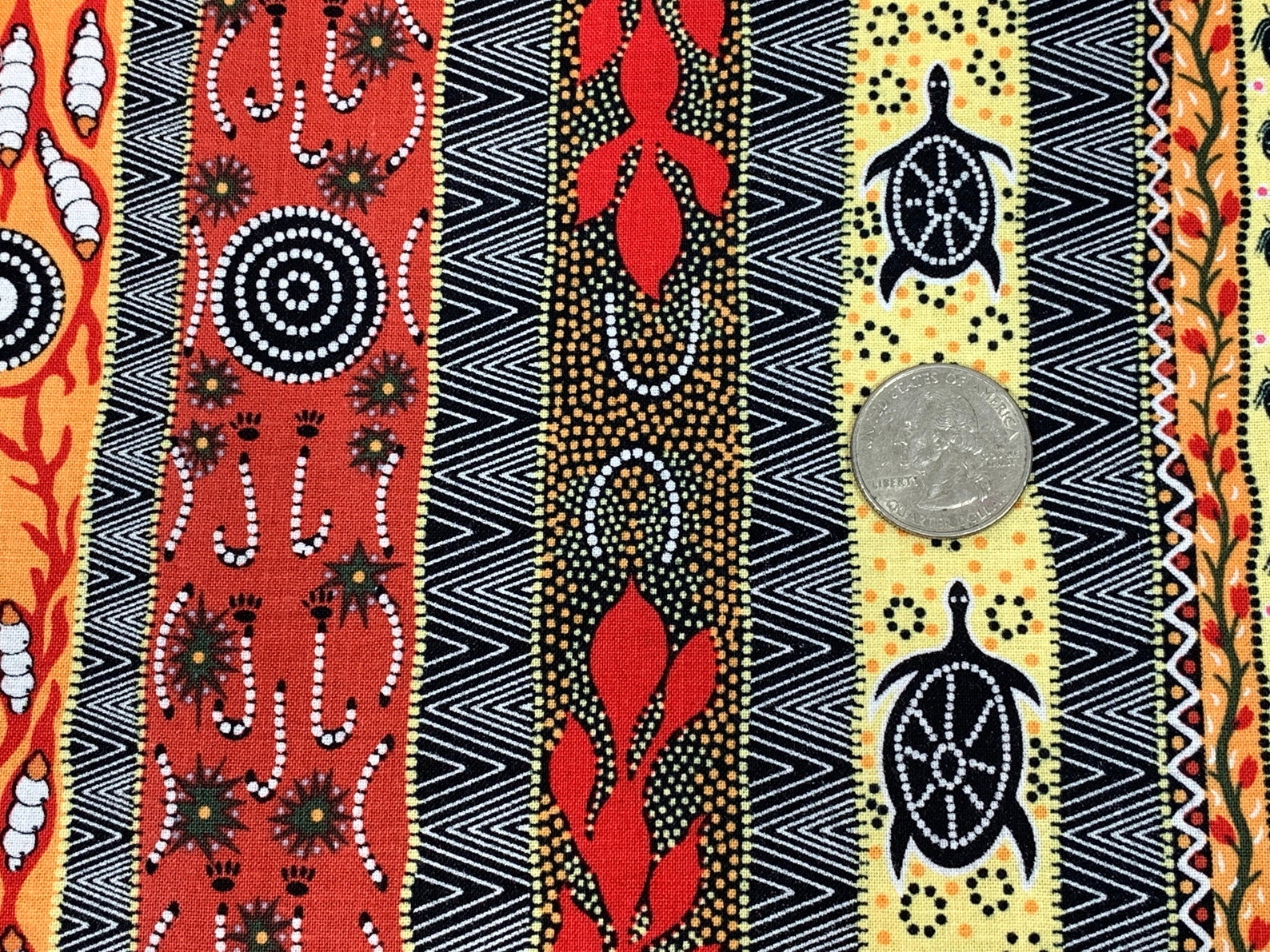 Australian Aboriginal Cotton Quilting Fabric by the YARD. M&S - Etsy