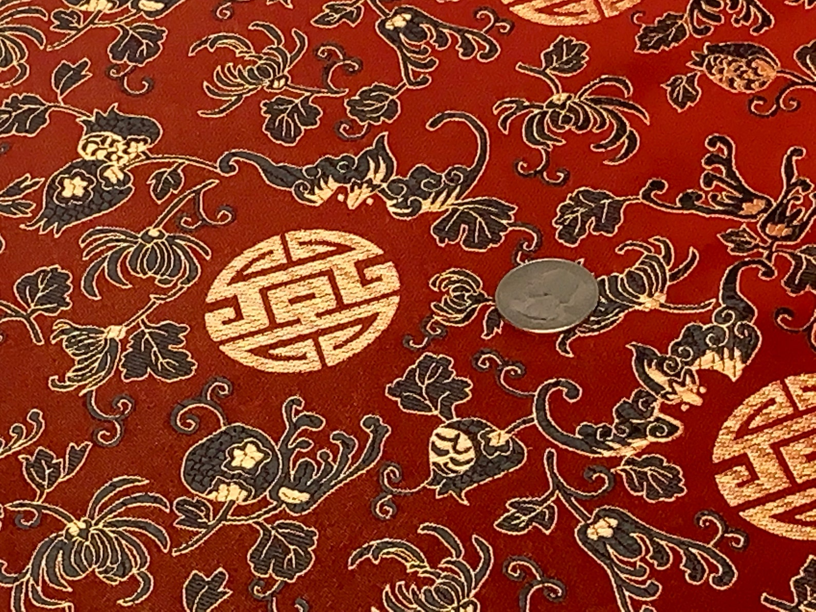 Chinese Brocade Embroidered Fabric by the YARD. Asian Style Satin Woven ...