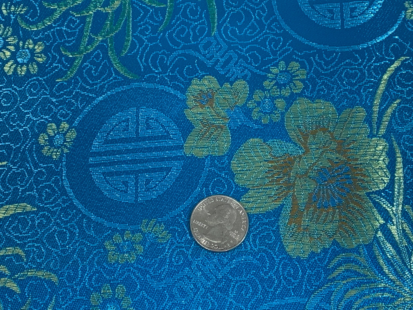 Chinese Brocade Embroidered Fabric by the YARD. Asian Style Satin Woven ...