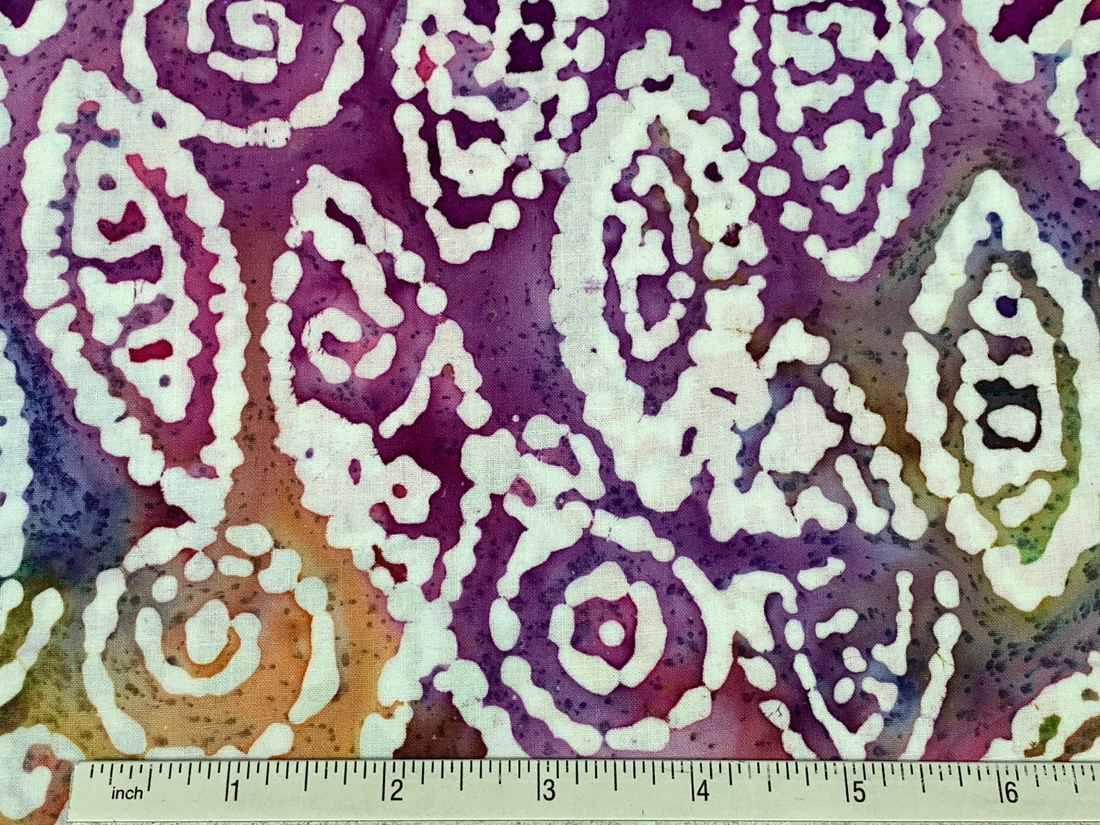 Hand Dyed Indian Batik Fabric in Rainbow Abstract Leaves 100% - Etsy