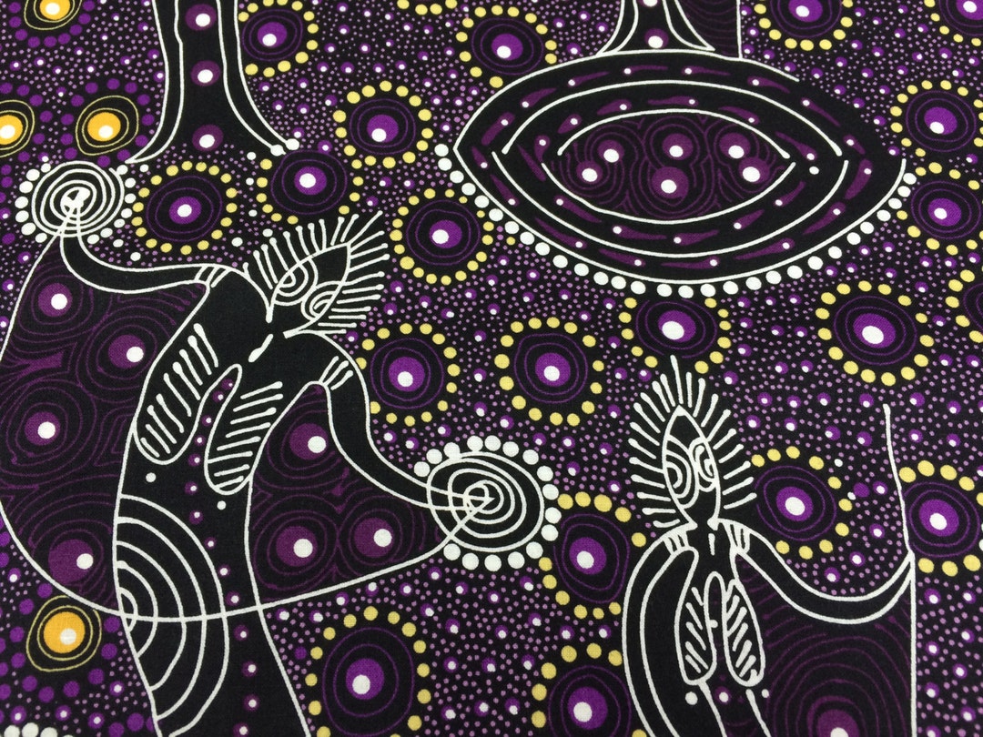 Australian Aboriginal Cotton Quilting Fabric by the YARD. M&S Textiles ...