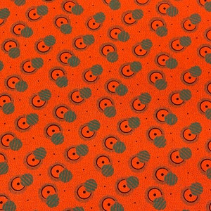 Orange South African Shweshwe Fabric by the YARD. Dagama 3 Cats Orange ...