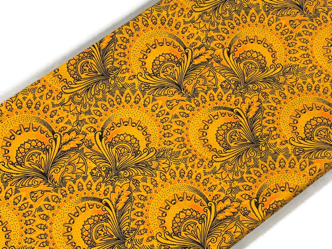 Yellow South African Shweshwe Fabric by the YARD. Dagama 3 - Etsy