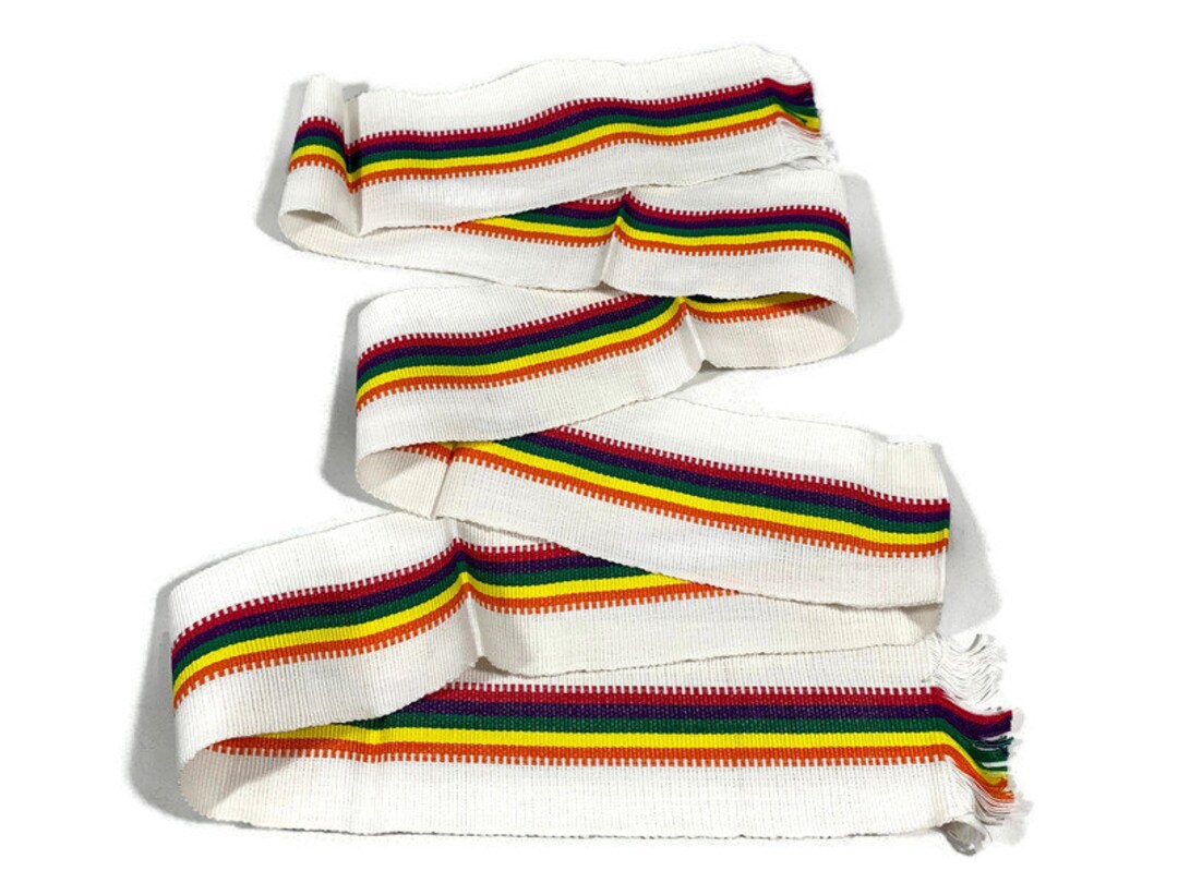 Guatemalan Mayan Handwoven Fabric for Sash, Belt, Strap, Decorative ...