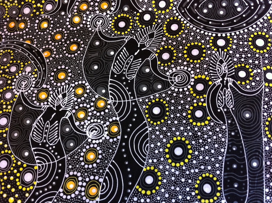 Australian Aboriginal Cotton Quilting Fabric by the YARD. M&S Textiles ...