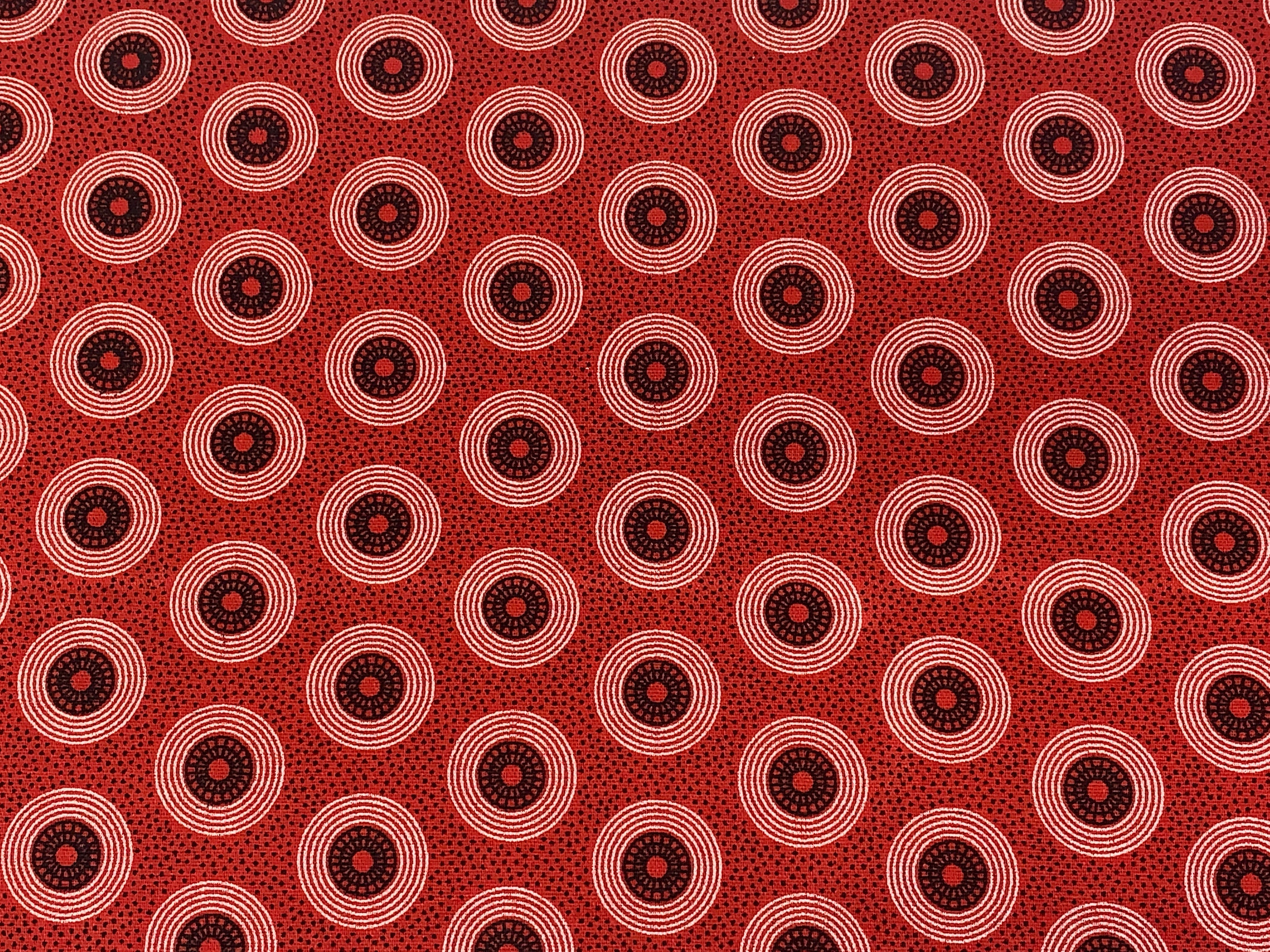 South African Shweshwe Fabric by the YARD. Dagama 3 Cats Red, White ...