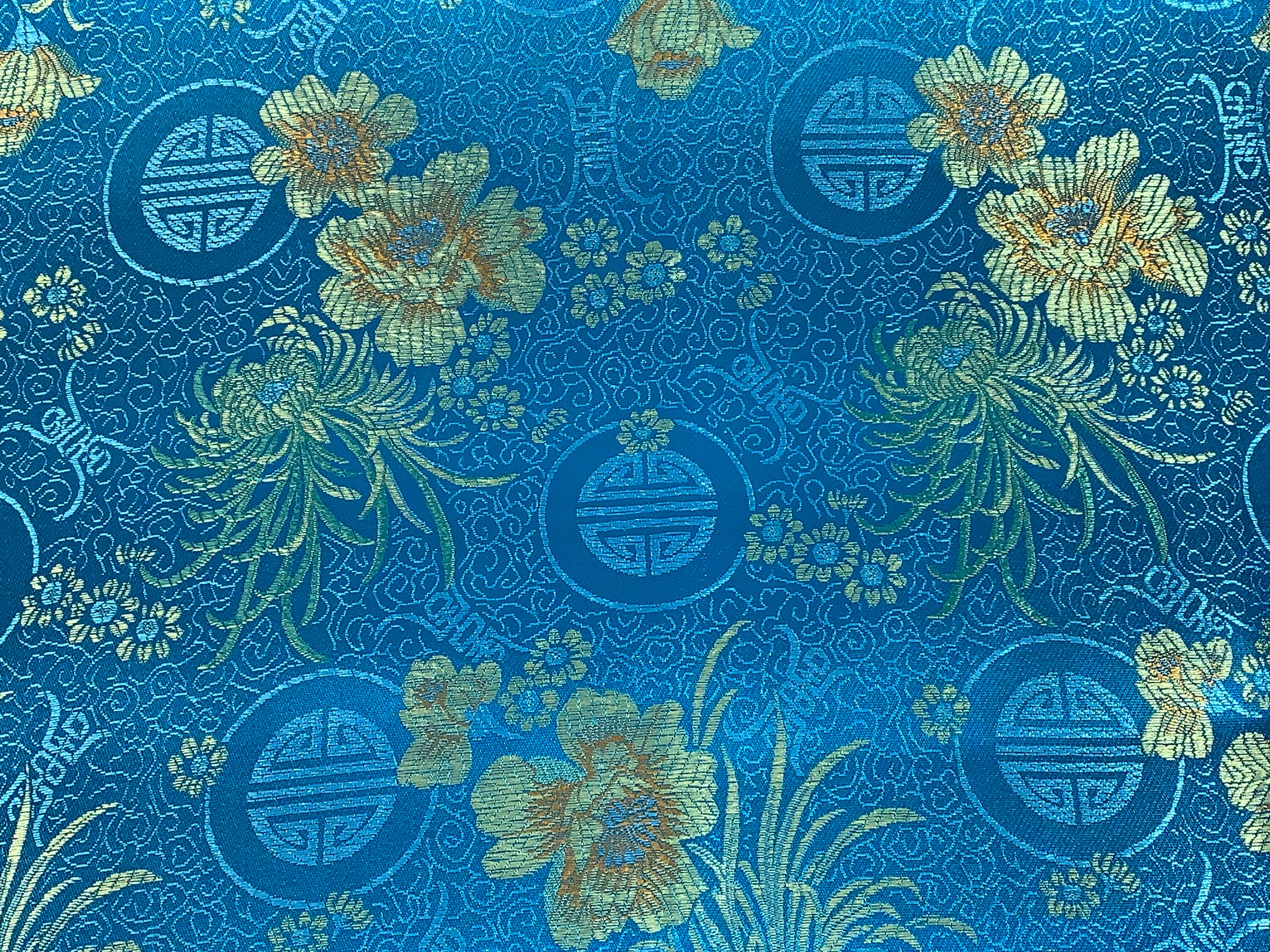 Chinese Brocade Embroidered Fabric by the YARD. Asian Style Satin Woven ...